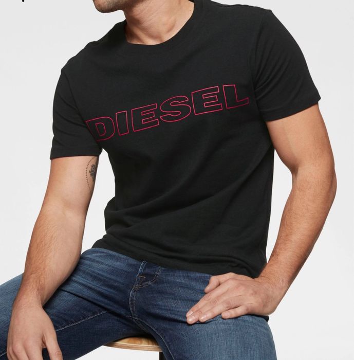 Мужские футболки Diesel черные унисекс Дизель отличного качества: 499 ...