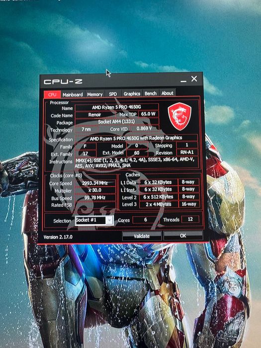 Сетап AM4: MSI B550-A PRO + Ryzen 5 4650G + 32GB Kingston FURY Beast ...