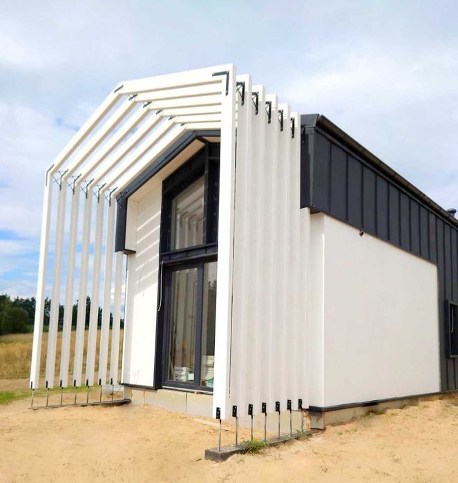 Panele SIP na dom 35m2 z antresolą bez pozwolenia konstrukcja MTB ONE+ ...