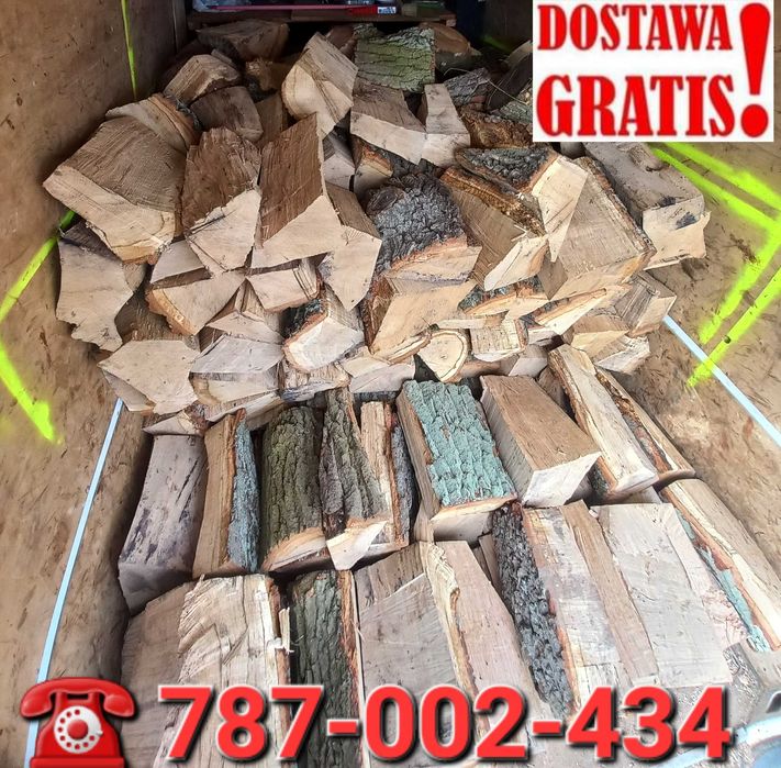 Układane drewno kominkowe opałowe Dąb Buk Wiąz Jesion Brzoza Olcha Sos Stęszew • OLX.pl