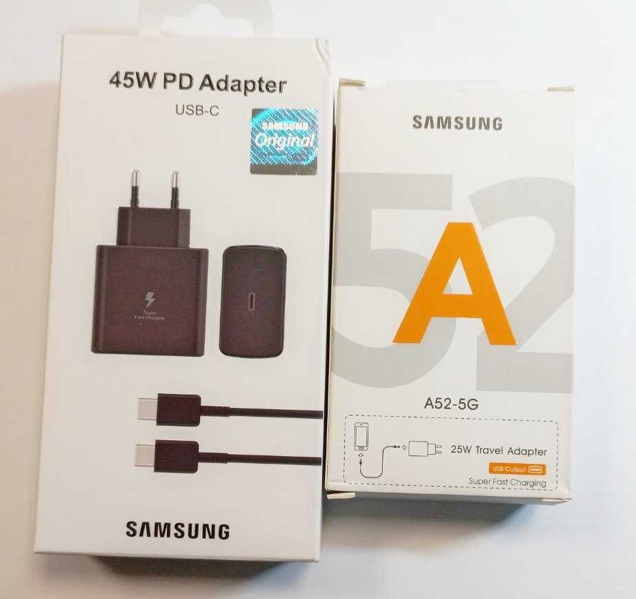 Мережевий Зарядний пристрій Samsung 25W 45 W c кабелем Type-C: 320 грн ...