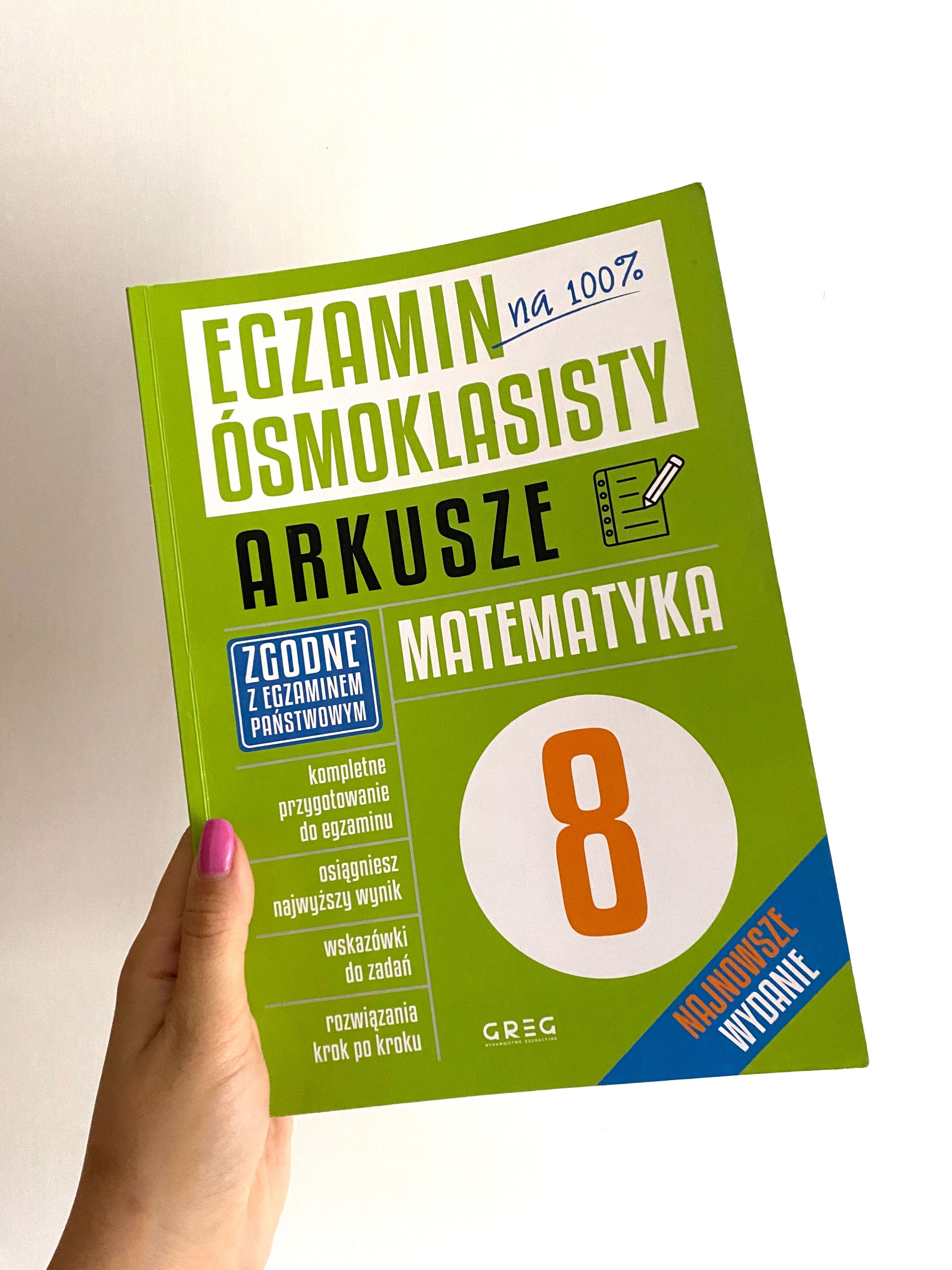 Egzamin ósmoklasisty. Arkusze matematyka Greg Szadek • OLX.pl Egzamin ósmoklasisty. Arkusze matematyka Greg Szadek • OLX.pl