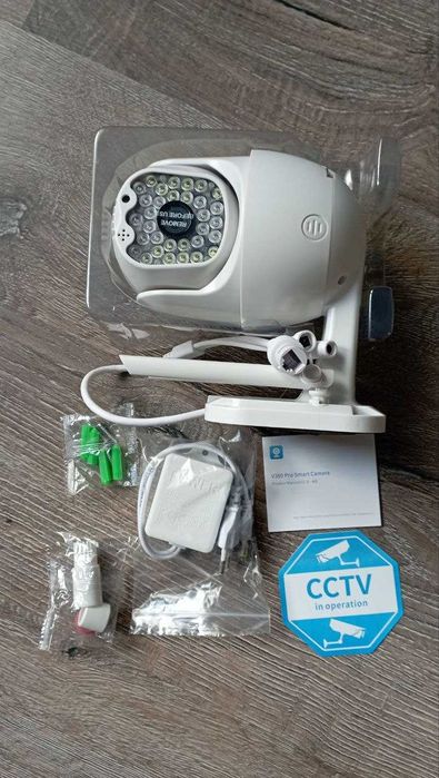 IP-камера PTZ 4G LTE Wi-Fi 6МП 4К Уличная поворотная с сиреной IP66 ...