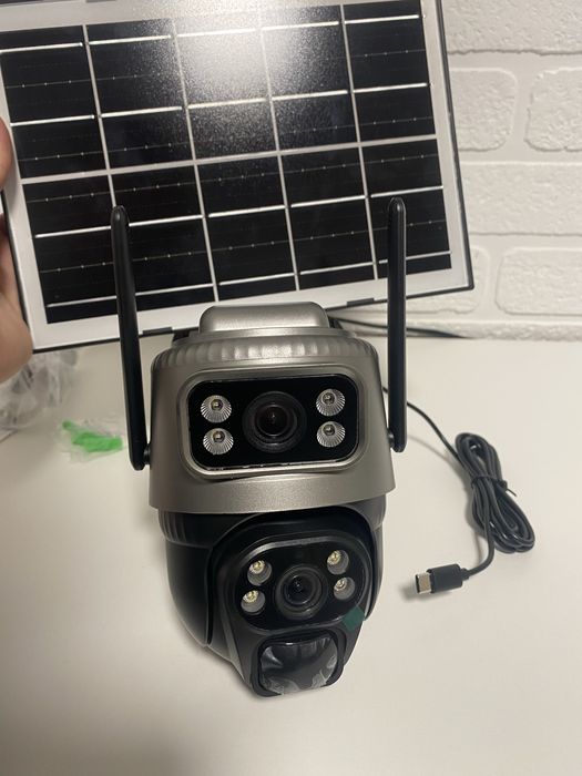 Зовнішня поворотна 4G камера з сонячною панеллю VCS20 8Mp V380Pro: 2 ...
