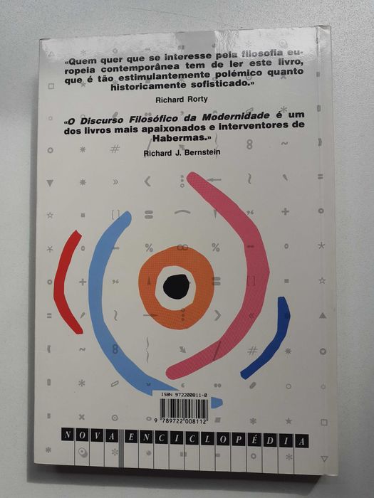 Livro - O Discurso Filosófico da Modernidade de Jürgen Habermas Amadora • OLX Portugal