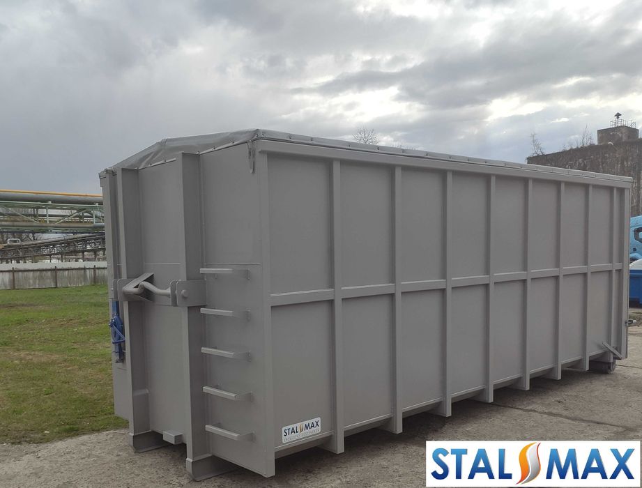 Kontener hakowy STAL-MAX 33m3 , złom, odpady, śmieci, do hakowca ...