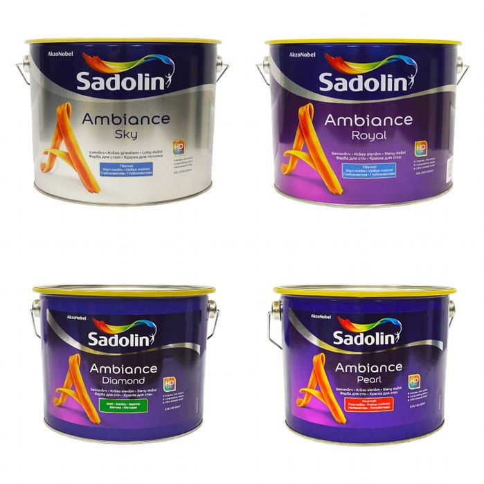 Фарби Sadolin Ambiance Sky, Royal, Diamond, Pearl (0,5л; 2,5л; 10л ...