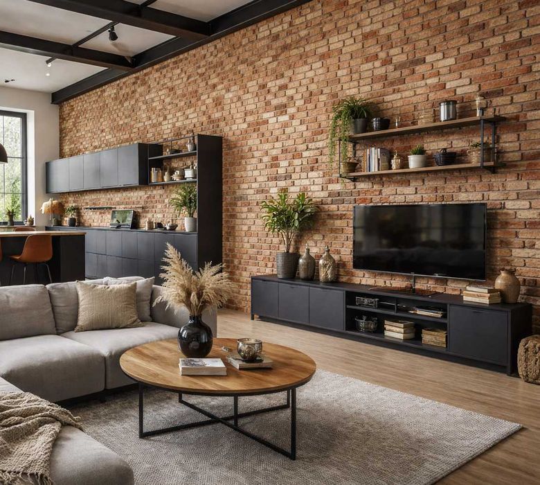 Cegła ręcznie formowana ściany loft industrialne poniemiecka klinkier ...