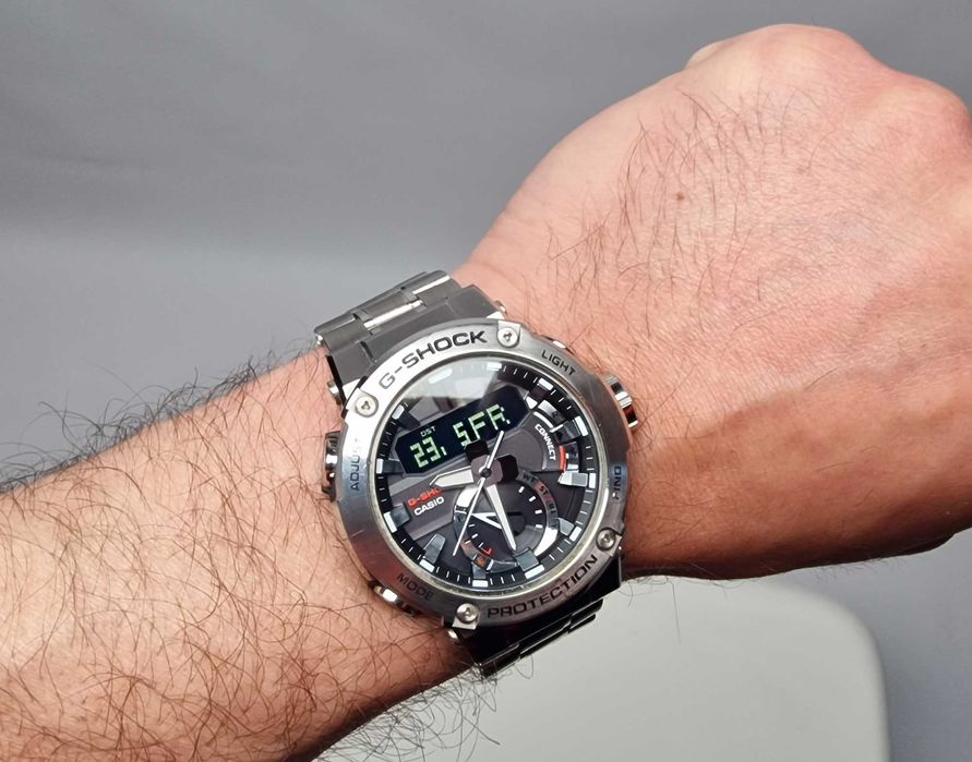 Elegancki zegarek sportowy CASIO G-SHOCK GST-B200-1AER bluetooth Poznań ...