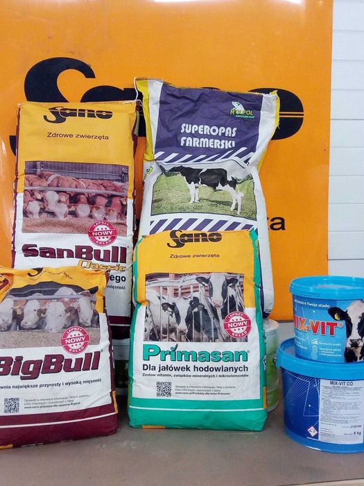 Pasze SANO, Rolpol/Sanbull/śruta rzepakowa/śruta sojowa/wysłodki Ujazd ...