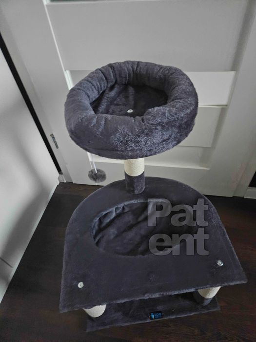 Drapak dla kota domek słupek do drapania legowisko kot dom 3 poziomy ...