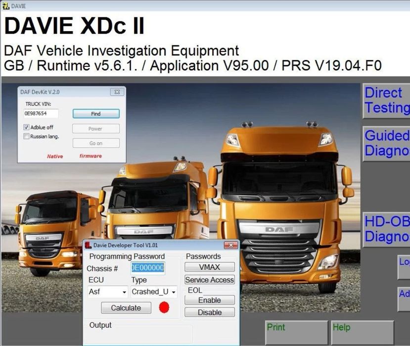 DAF Davie+Dev Tool+Devkit+Rapido pakiet oprogramowania Kraków Bronowice ...