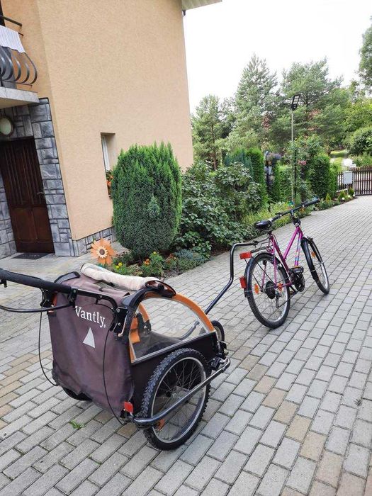 Wózek do rowera dla dzieci (psa, kota), oraz rower Zimna Woda • OLX.pl