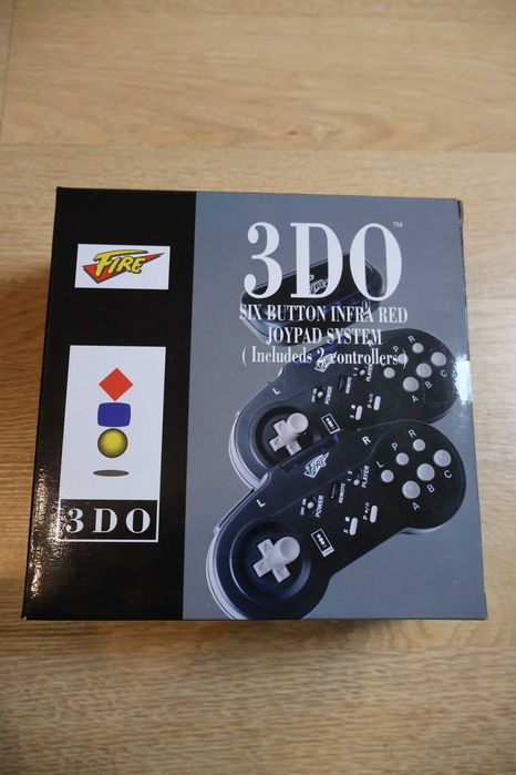 2 Kontrolery Pady 3DO six Button Infra Red Na podczerwień NOWE Joypad ...