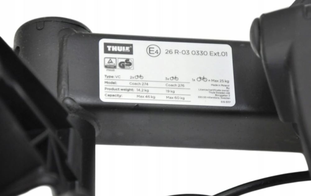 Bagażnik Platforma Thule na 3 lub 4 rowery 926 Coach 276 Volvo Gliwice Kopernika • OLX.pl