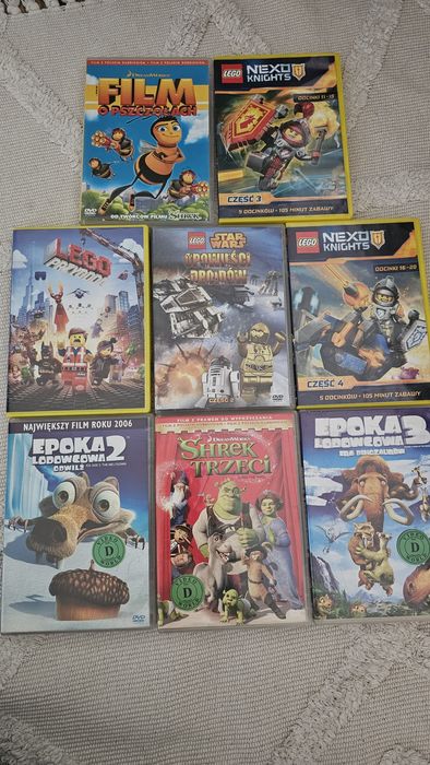 Bajki na DVD star wars , lego , Shrek trzeci, epoka lodowcowa 2 , 3 Kielce • OLX.pl