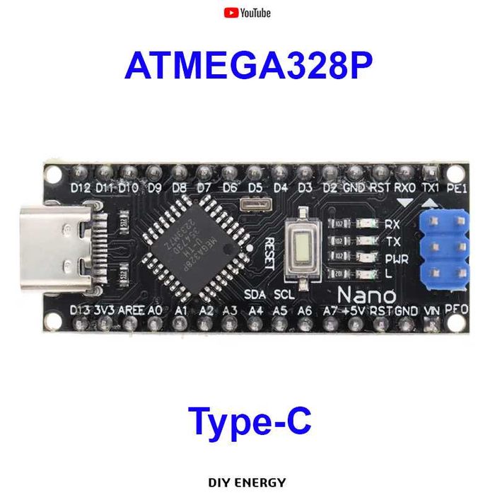 Arduino Nano V3 0 Atmega328p с разъемом Type C 140 грн Аксессуары и комплектующие Карловка