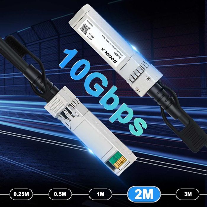 Kabel 10G SFP+ Twinax, pasywny kabel miedziany DAC 10Gbps 2M Zawiercie ...
