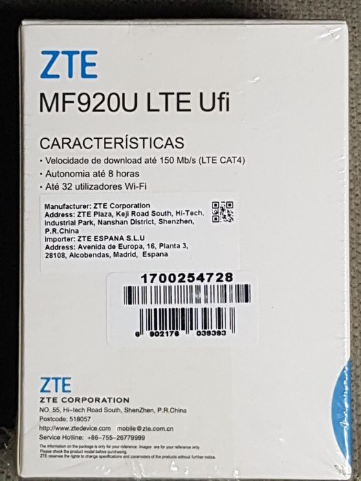 Hotspot /Router Móvel p/Wireless ZTE Desbloqueado Novo em Caixa Selada ...