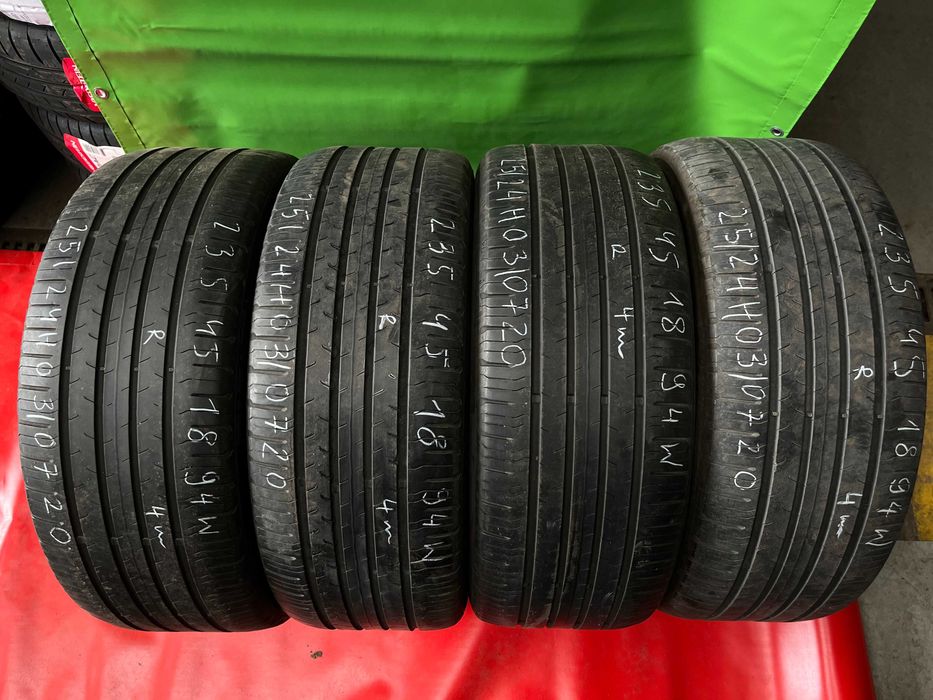 4 szt. opony używane letnie 235/45R18 94W Continental EcoContact 6 Warszawa Białołęka • OLX.pl