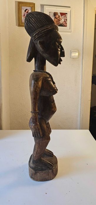 AFR10 Rzeźba kobieca Hausa / Nupe – północna Nigeria, XX wiek, 64 cm ...