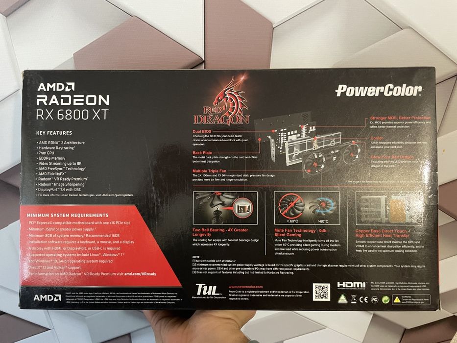 Видеокарта AMD PowerColor Red Dragon RX 6800 XT 16Gb: 14 999 грн ...