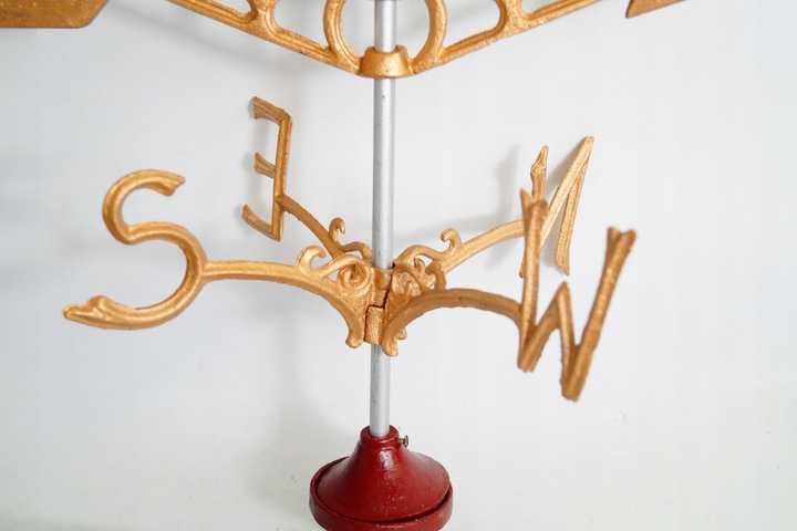 Duży żeliwny wiatrowskaz KOGUT KOLOROWY Gizałki • OLX.pl