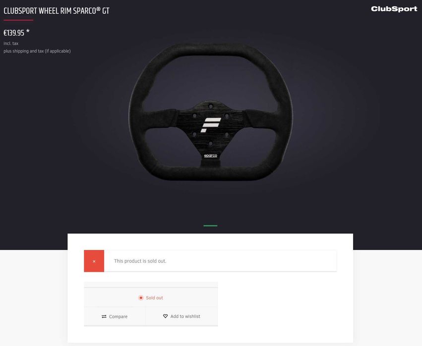 Кермо Fanatec ClubSport Wheel Rim SPARCO® GT для сімрейсингу руль: 6 ...