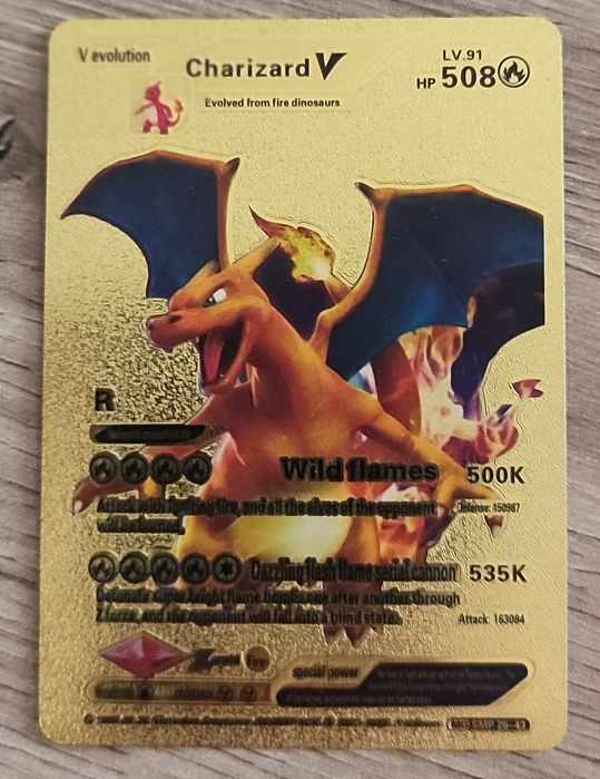 Karta Pokemon Charizard V 508 złota Częstochowa Kawodrza • OLX.pl