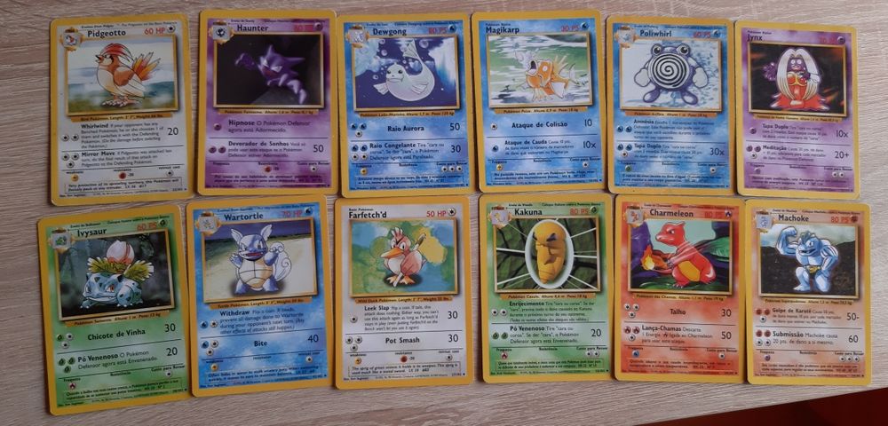 Cartas Pokemon Base set Ponte De Sor, Tramaga E Vale De Açor • OLX.pt