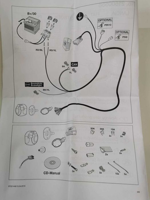 JAEGER Wiązka haka Zestaw elektryczny C4 C3 C5 Jumpy Picasso Świdnica ...
