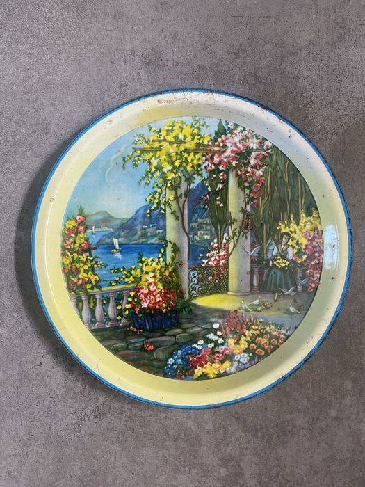 Stara metalowa taca PRL retro vintage tacka Kluczbork • OLX.pl