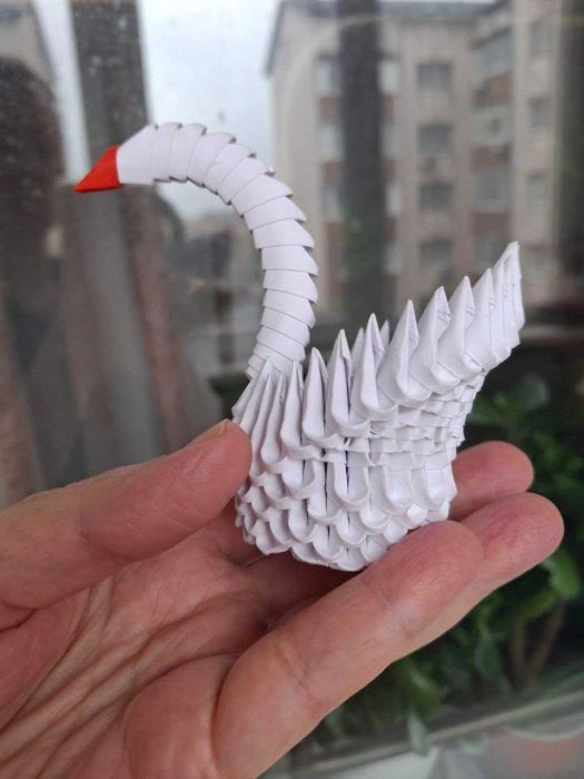 Модульное оригами. Модель Лебедь маленький.: 220 грн. - Витвори ...