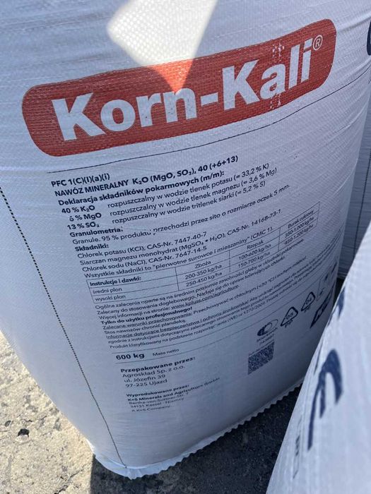 Korn-Kali 40% K2O 6%MgO 13SO3 sól chlorek potasu Stolniki • OLX.pl