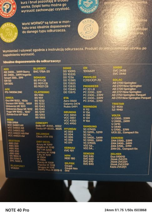 Worki do odkurzacza Worwo MPMB02 cena za 4 opakowania Jamno • OLX.pl