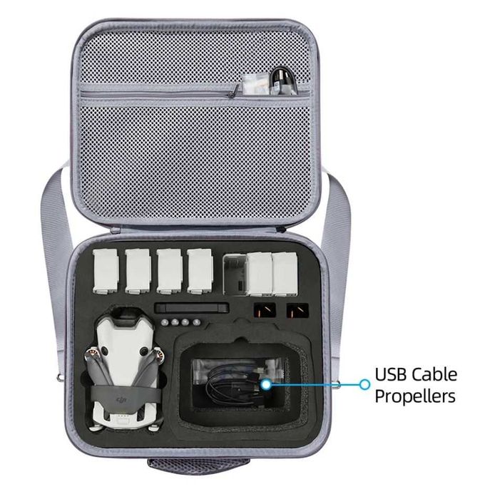 Torba GRAY dron DJI Mini 3 / Mini 3 Pro / Mini 4 Pro RC-2 / RC-N2 ...
