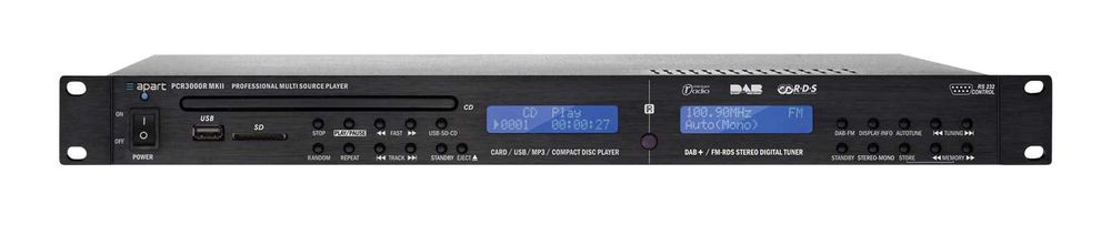 Odtwarzacz instalacyjny APART PCR3000R CD/USB/SD z radiem FM/DAB+ Toruń ...