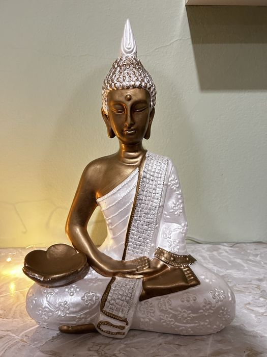 Estatua buda branco Baguim do Monte • OLX.pt