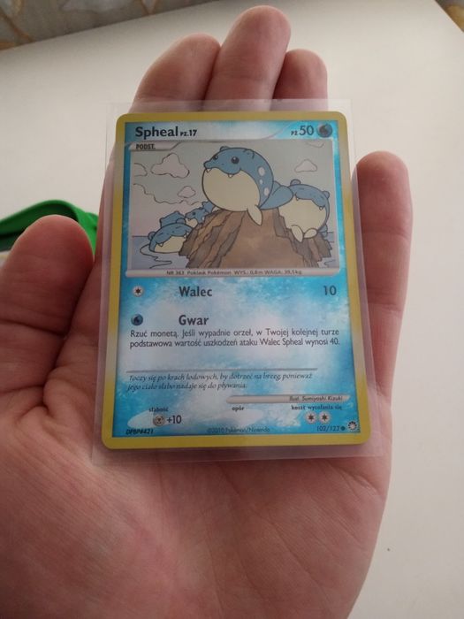 Polska karta Pokemon Spheal Reverse Holo Diament i Perła DPBP#421 ...