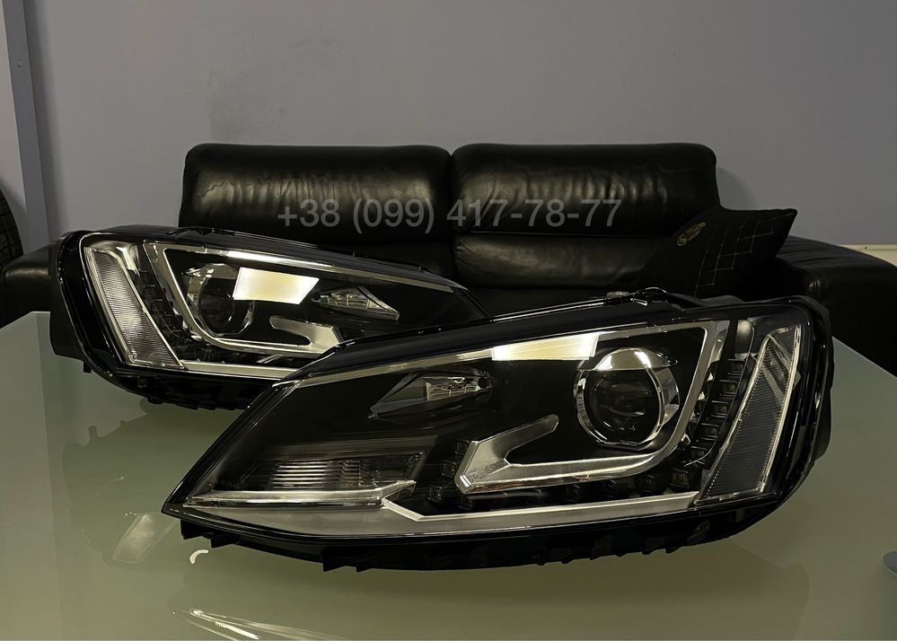Фары фара оптика Full LED Volkswagen VW Jetta 6 Джетта VI: 550 ...
