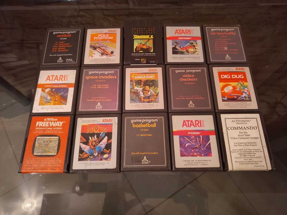 Ігри до Atari 2600 (Joust, Dig Dug, Centipede, Space Invaders, Combat ...