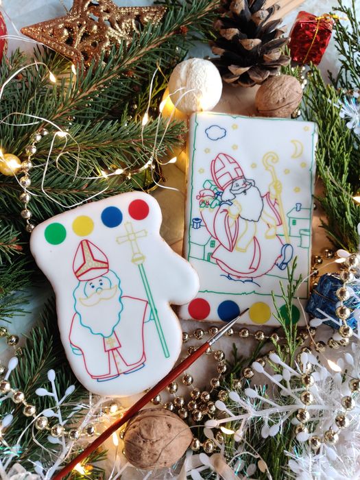 Розмальовки лист від Миколая пряники Миколайчики раскраски на Николая