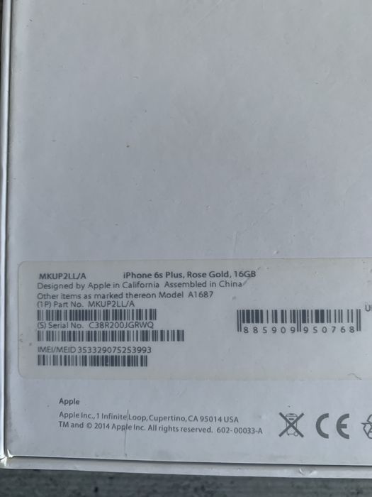 IPhone 6 S Plus. r-sim: 1 050 грн. - Мобільні телефони / смартфони Київ на Olx