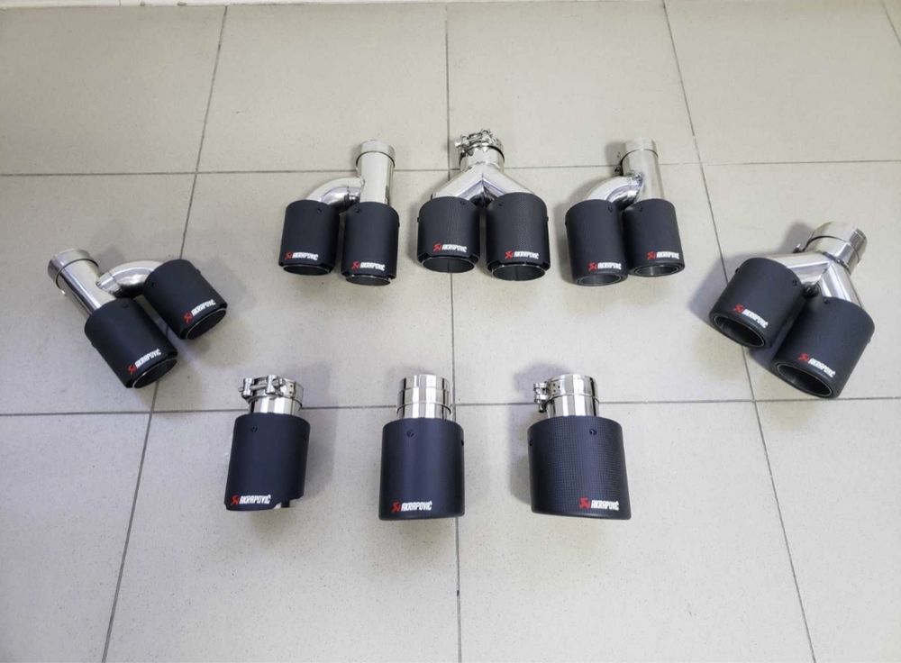 Насадка Akrapovic акрапович выхлоп на глушитель карбон: 40 ...