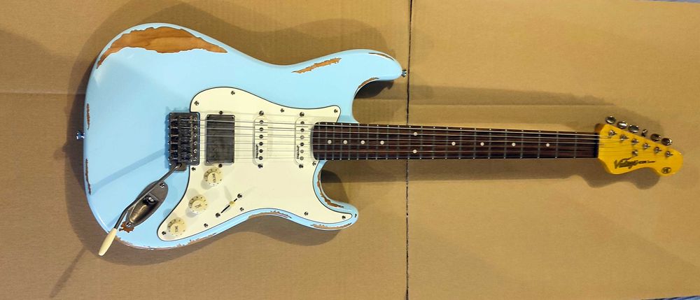 Vintage V6 Icon HSS, Aged Gloss Relic Laguna Blue Lipowa • OLX.pl