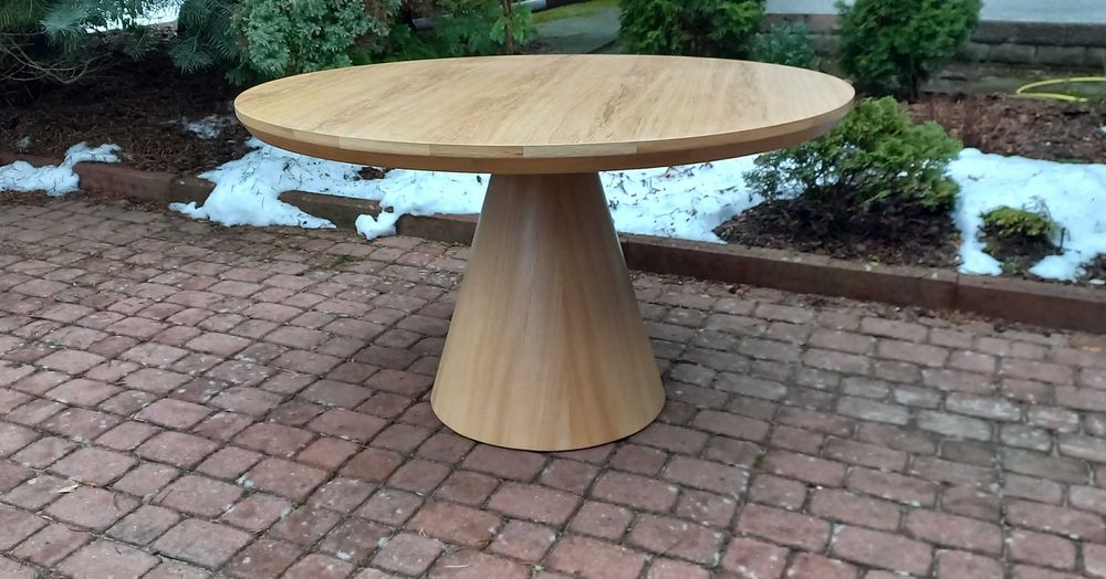 Stół okrągły na jednej nodze rozkładany producent Warszawa Białołęka • OLX.pl