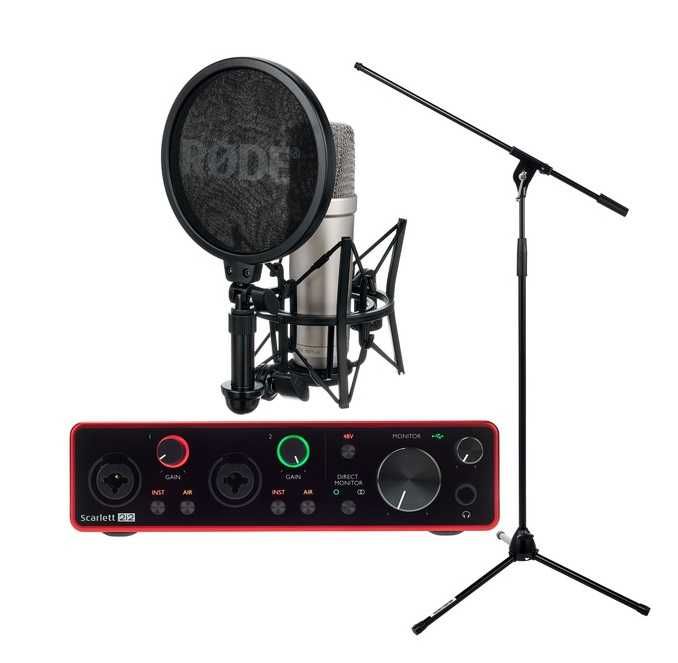 Комплект звукозапису Rode NT1-A + Scarlett 2i2 3rd Gen + стійка новий ...