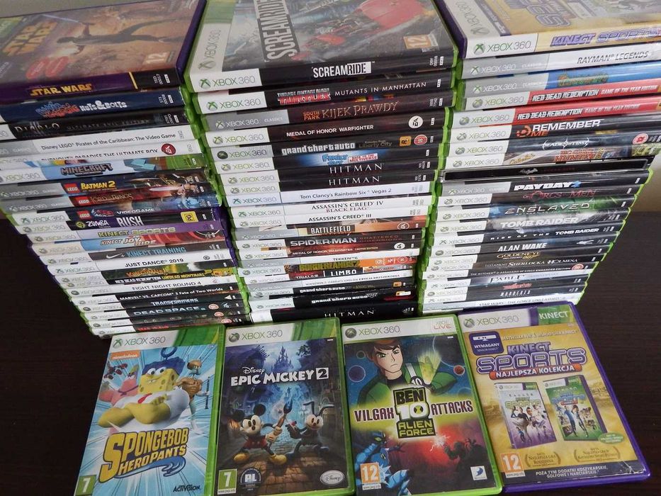 GRY XBOX 360 LEGO Minecraft RED DEAD Kinect Just Dance SPORT Gostynin ...