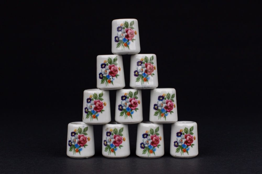 Funny Design West Germany miniaturki świeczników lata 70-te porcelana ...