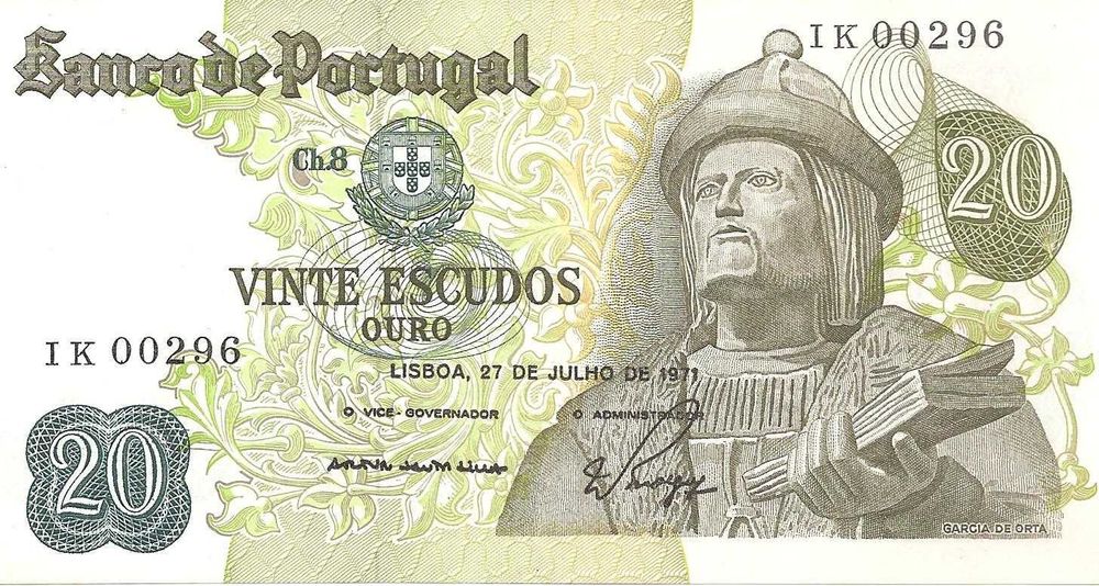 Nota 20$00 Garcia de Orta Paranhos • OLX.pt